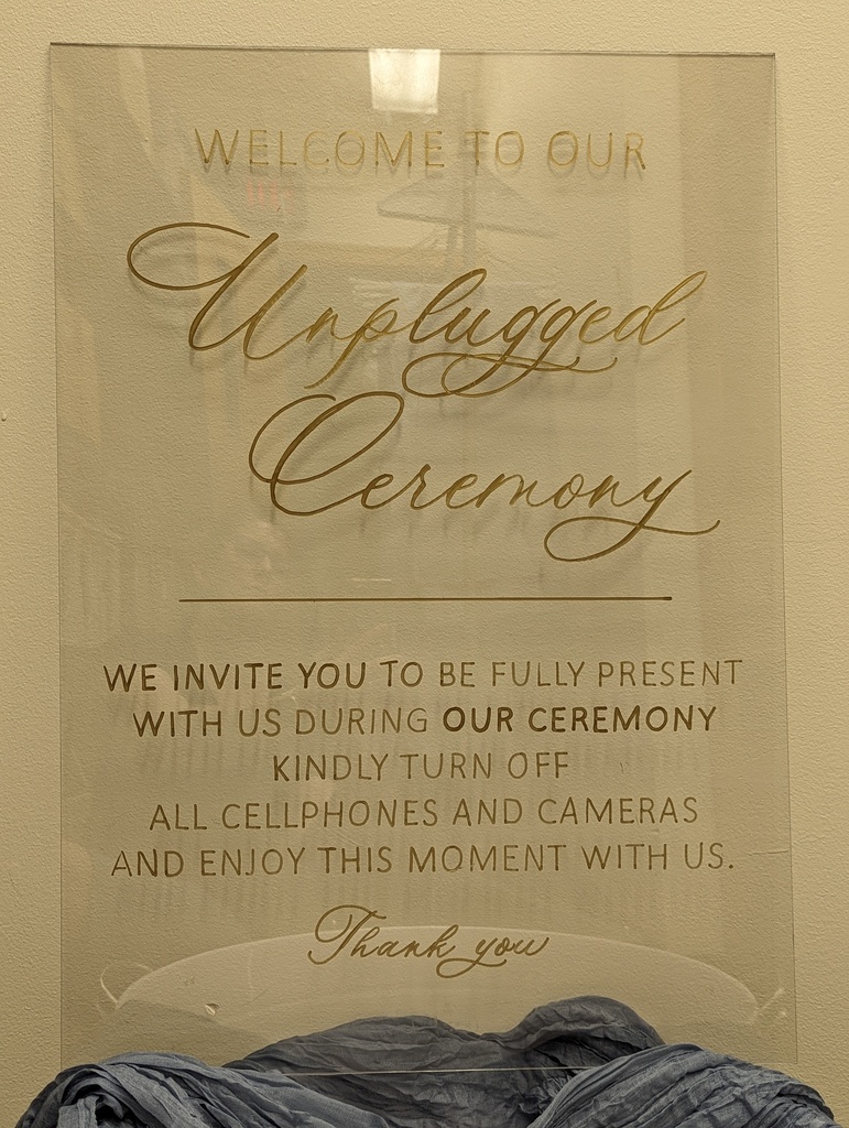 Sign Acrylic Unplugged Ceremony #58 | SomethingBorrowedKS