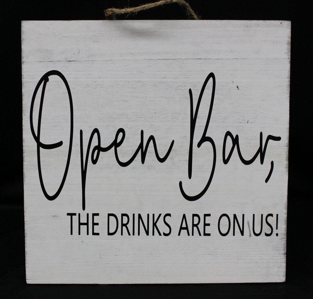 Sign: Open Bar #23 | SomethingBorrowedKS